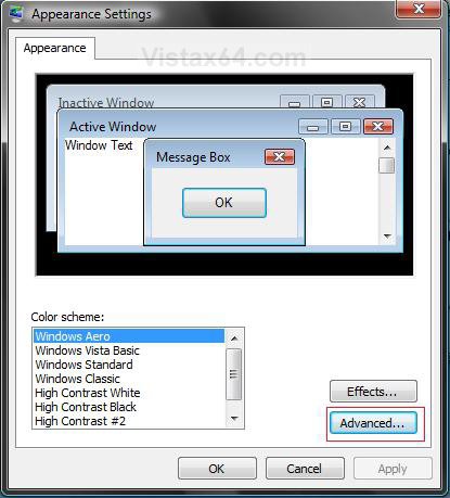 Advanced Appearance | Vista Forums