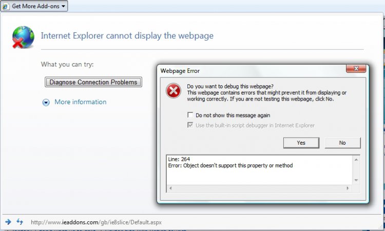 Object Error Internet Explorer