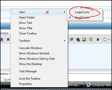 text too small in taskbar | Vista Forums