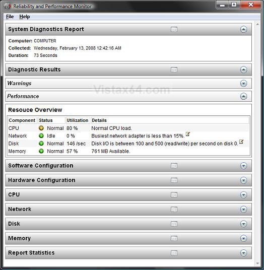System Health Report | Vista Forums