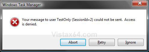 Task Manager Users - Send Message to a User | Vista Forums