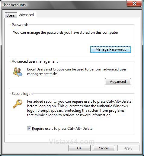 User Accounts Netplwiz - Control Panel | Vista Forums