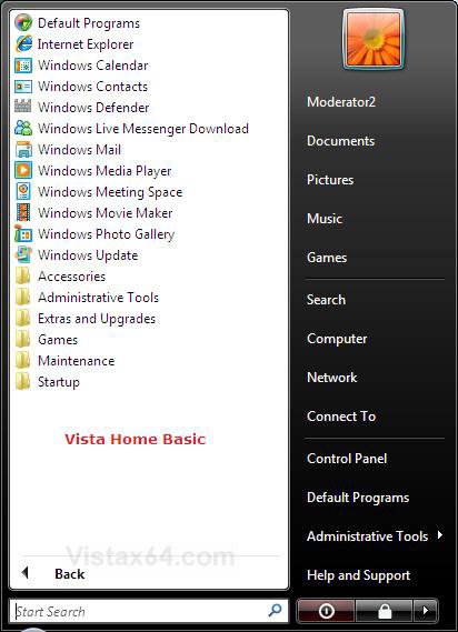 Start Menu - Restore Missing Default Shortcuts | Vista Forums