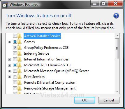 Windows Features - Disable or Enable | Vista Forums