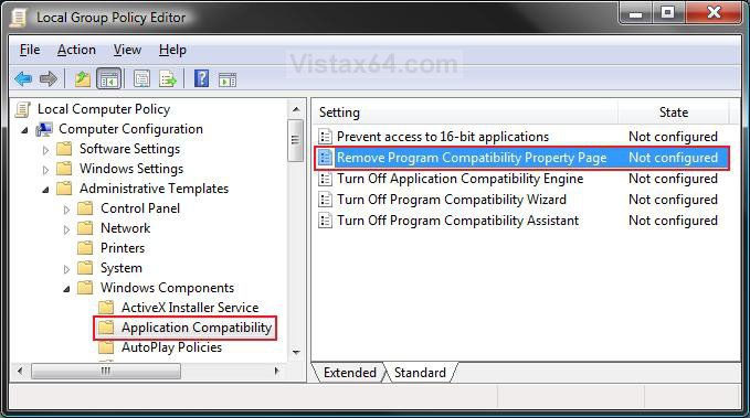 Compatibility Properties Tab - Restore or Remove | Vista Forums
