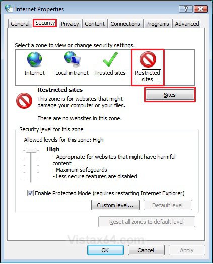 Internet Explorer- Add and Remove Restricted Sites | Vista Forums