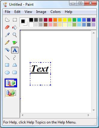 MS Paint: Text feature unavailable | Vista Forums