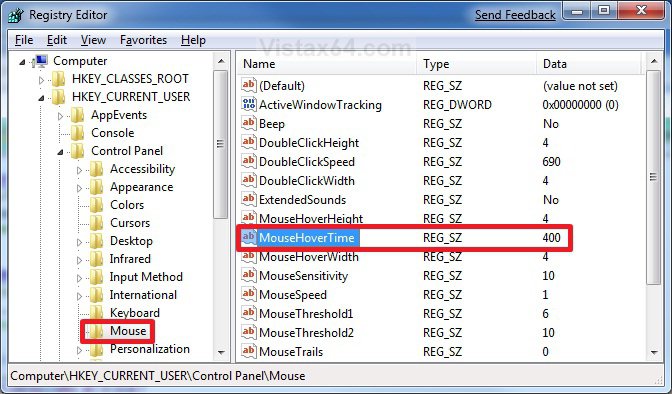 Mouse Hover Time - Change | Vista Forums