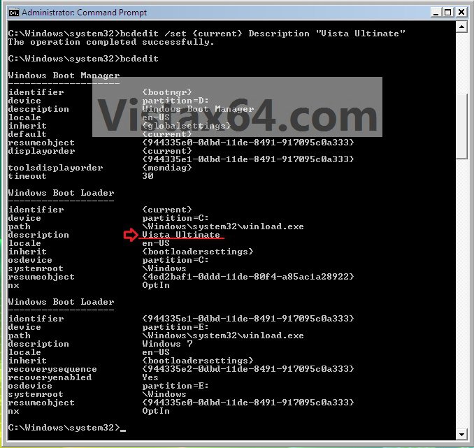 Dual Boot - Change OS Name in Windows Boot Manager | Vista Forums